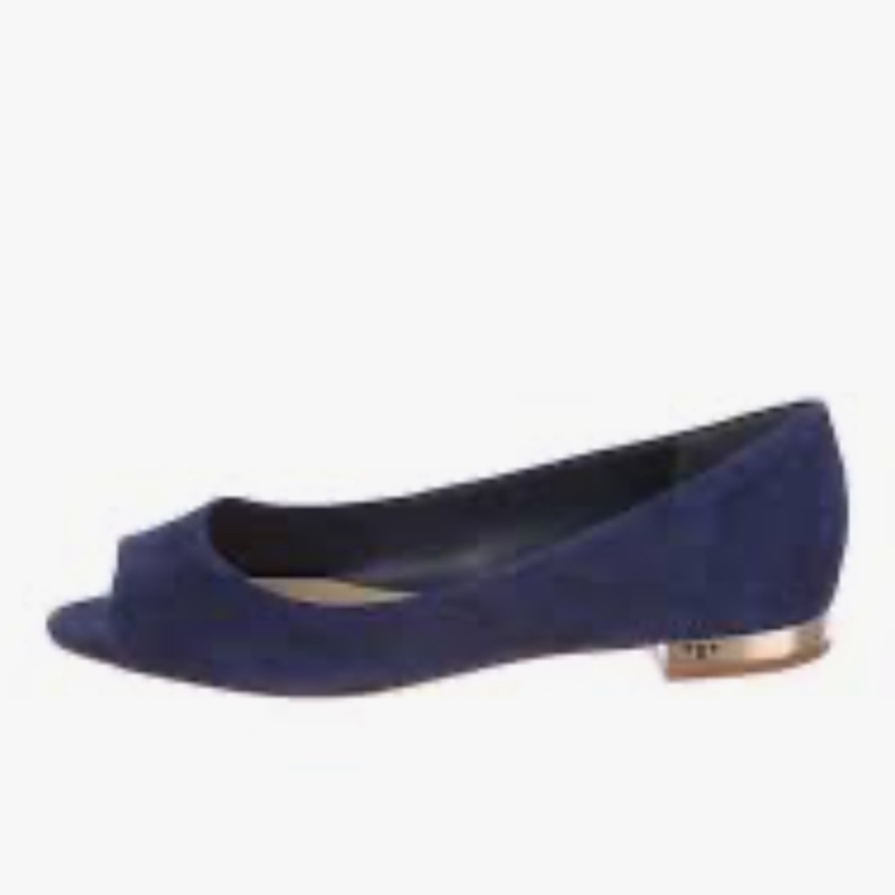 Tory Burch Salinas Peep-Toe Ballet Flats - Gem